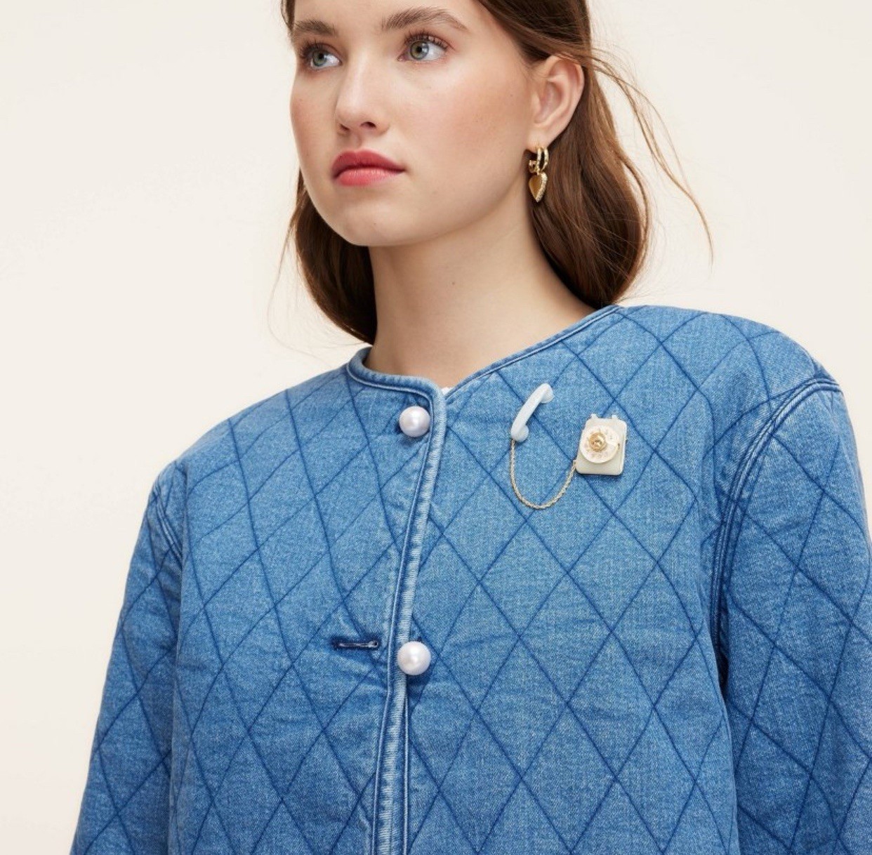 Kate Spade New York X Target Blue Rotary Phone Brooch Pin | eBay