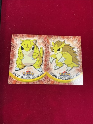 Pokemon Karte - Sandshrew, Sandslash - Topps - Black Logo - 2 Karten ...