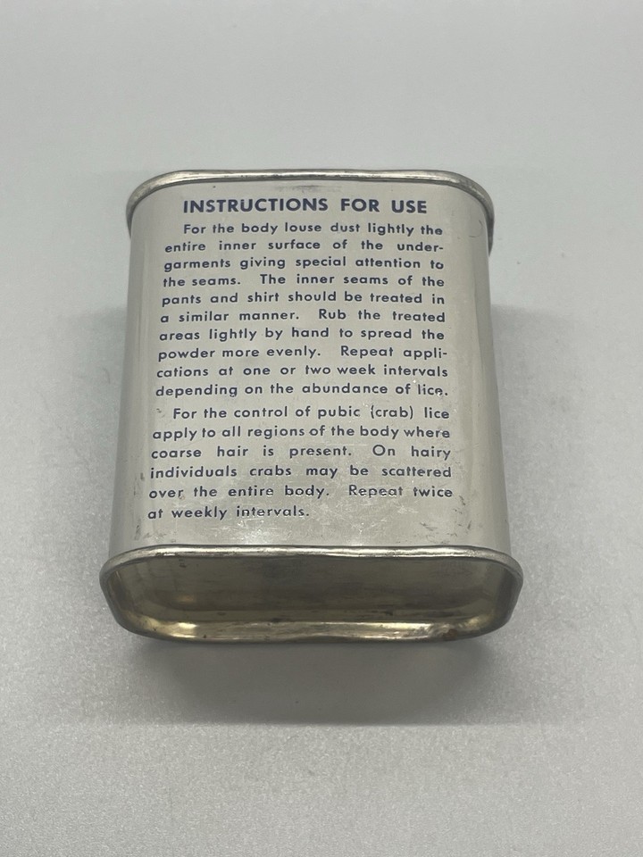 VINTAGE TIN OF MCCORMICK'S INSECTICIDE POWDER FOR BODY CRAWLING INSECTS ...