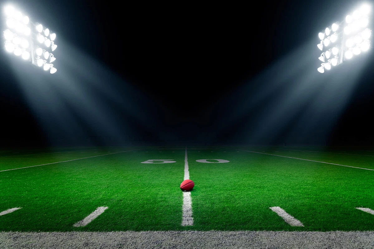Football Field At Night Photography