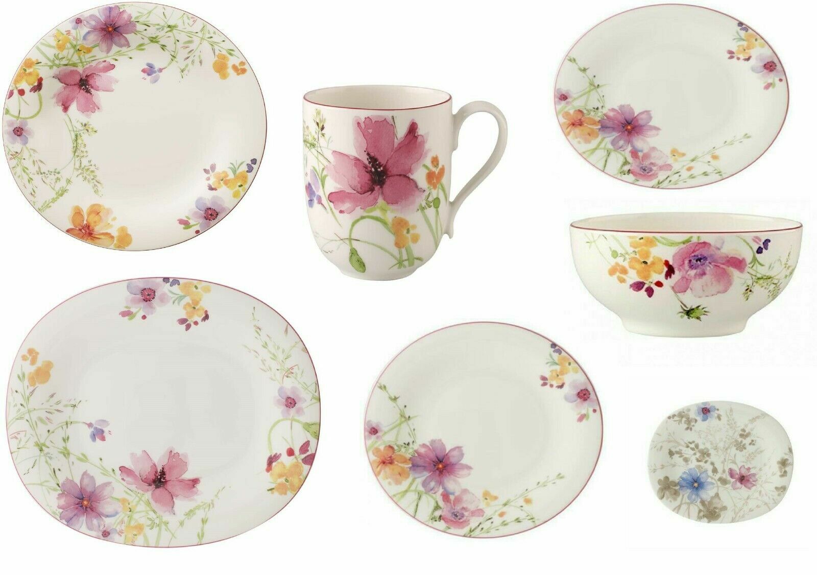 Villeroy & Boch Mariefleur Dinner Plates & Mugs - Floral Design | eBay UK