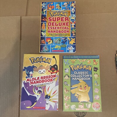 Lot of 3 Pokemon Handbook Stats and Facts 2017-18 Softback Book 1000 ...