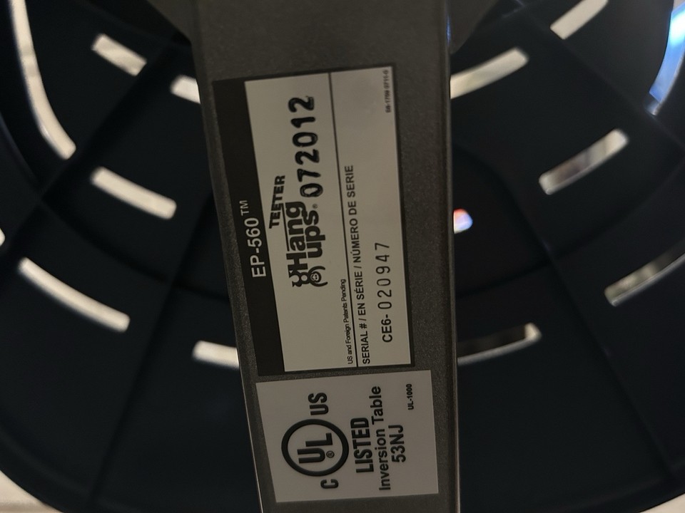 Teeter EP-560 Inversion Table 759265300133| eBay
