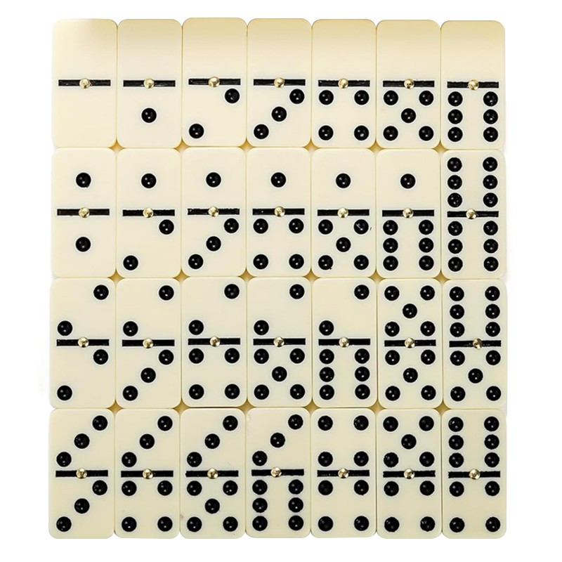 Double Six Club Pub Dot Dominoes Game Set - 28 Double 6 Dominoes Set w ...