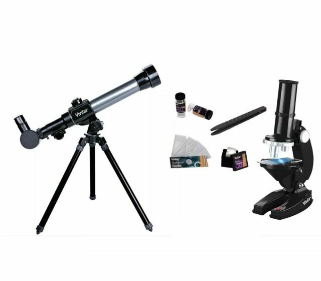 Vivitar 20X 30X 40X Refractor Telescope and Microscope Set (VIVTELMIC20 ...