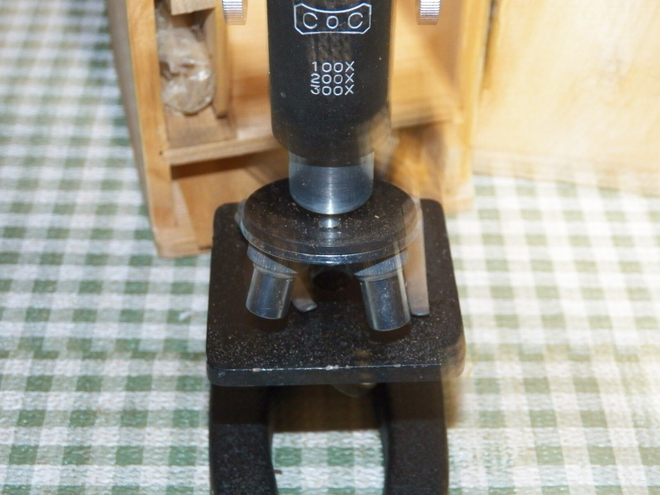 Vintage Student COC Microscope 100X 200X 300X Japan in Wood Box | eBay