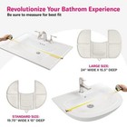 Bathroom Sink Cover Foldable Sink Topper Silicone Makeup Organizer Mat ...