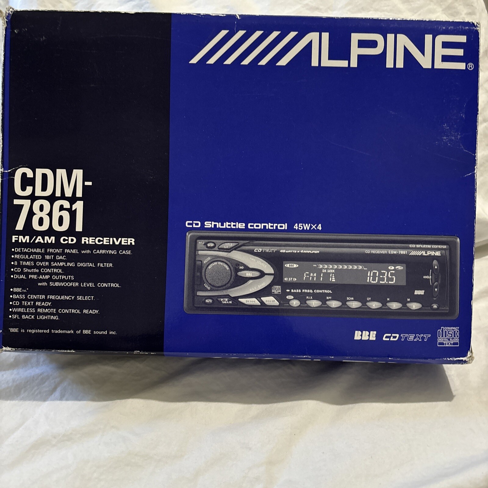 Vintage ALPINE CDM-7861 Car Stereo In Dash AM/FM Receiver CD Shuttle ...