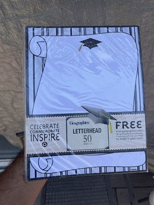 GEOGRAPHICS~GRADUATION LETTERHEAD COMPUTER PRINTER Scrapbook PAPER~50 ...