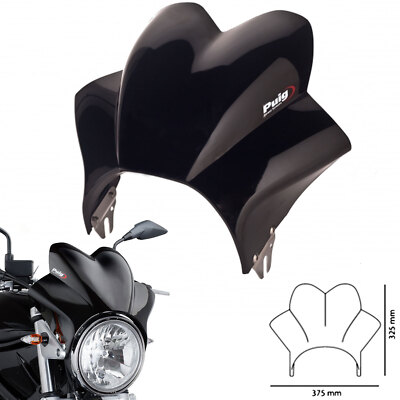 Motorcycle Motorbike Universal Round Headlight Puig Wave Fly Screen ...