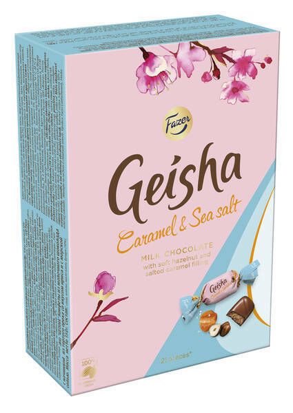 4 x FAZER GEISHA Caramel & Sea Salt Milk Chocolate Candy Sweets 150g | eBay