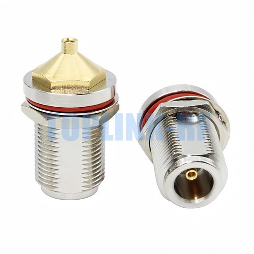 1x N Female O-Ring Bulkhead Solder RF Connector For Semi-rigid RG405 ...