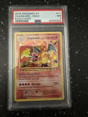 Pokemon PSA 7 Charizard 11/108 Reverse Holo Rare XY Evolutions Near ...