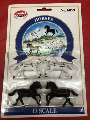 Model Power 'O' Scale Accessories 4 HORSES - NEW | eBay