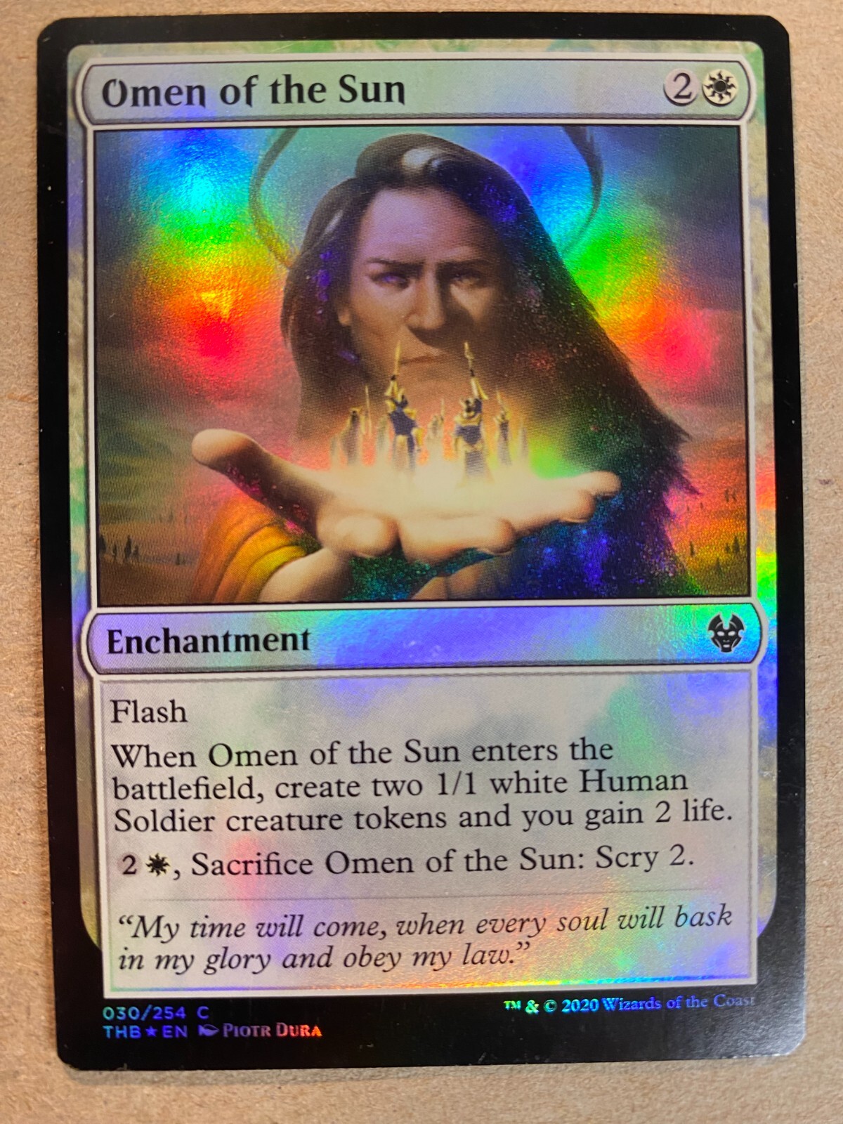 MTG 1x FOIL Omen of the Sun Theros Beyond Death Pauper Magic the ...