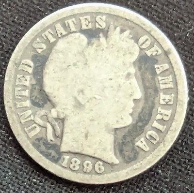 1896-P Barber Dime VG Coin | eBay