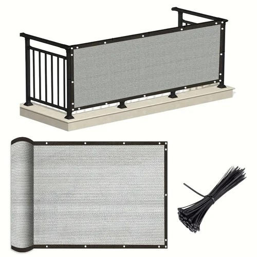 Brise-Vue Gris 1x4M Paravent Canisse Vis-à-vis Occultant Cache Balcon ...