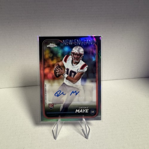 2024 Topps Chrome Rookie Autograph Refractor Drake Maye RC New England🔥 ...