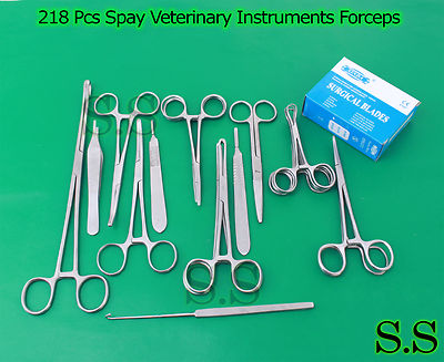 218 PCS SPAY NEUTER VETERINARY SURGERY SURGICAL INSTRUMENTS FORCEPS | eBay