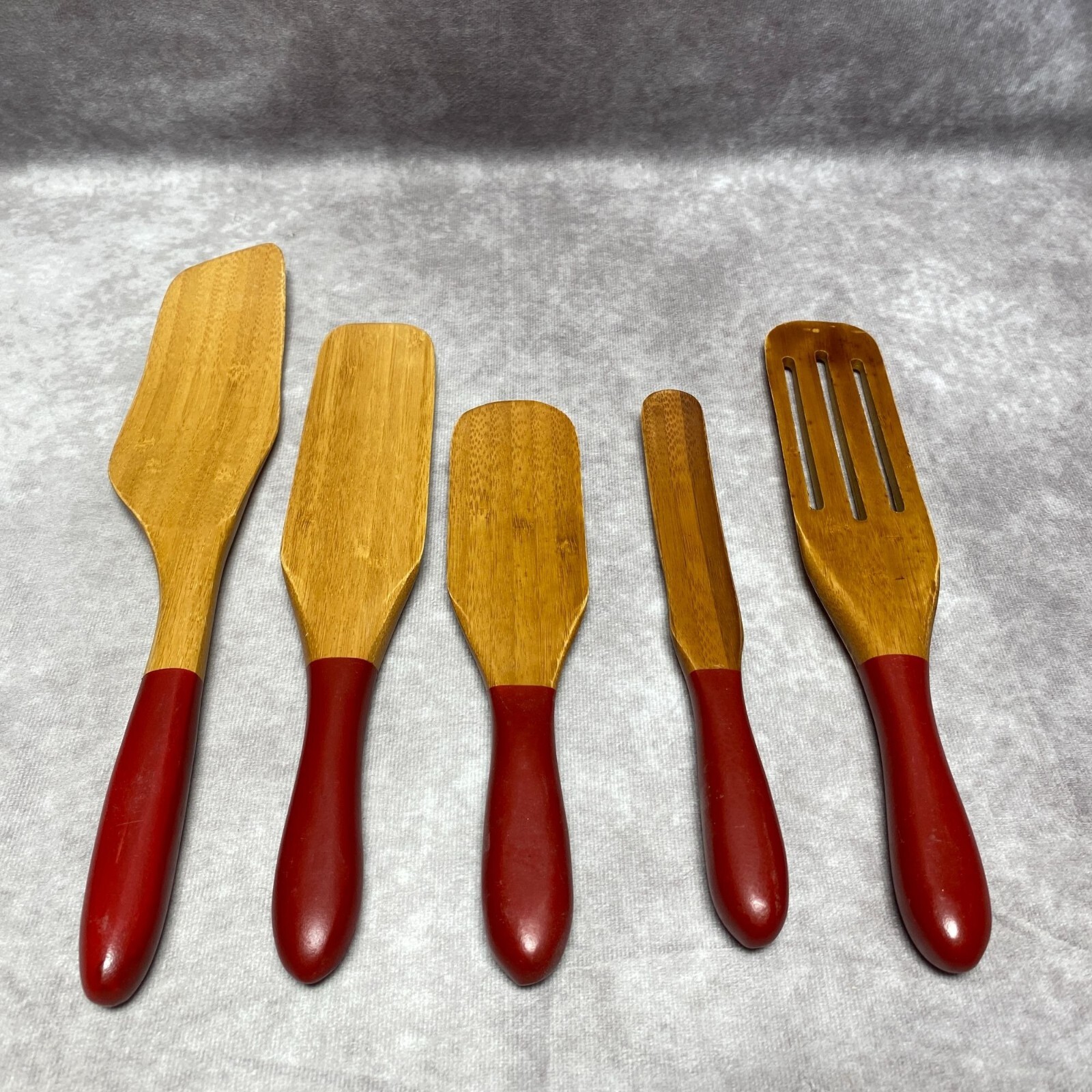 Mad Hungry Acacia Wood Spurtle Set With Red Handles—5 Pieces | eBay