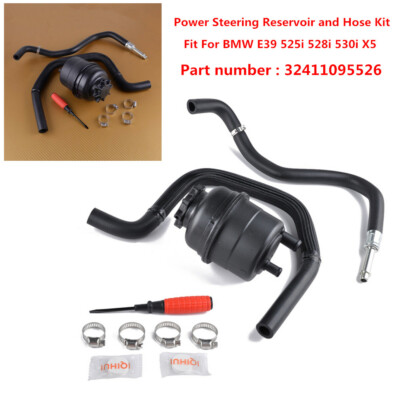 Power Steering Reservoir Hose Kit Fit For BMW E39 525i 528i 530i X5 ...