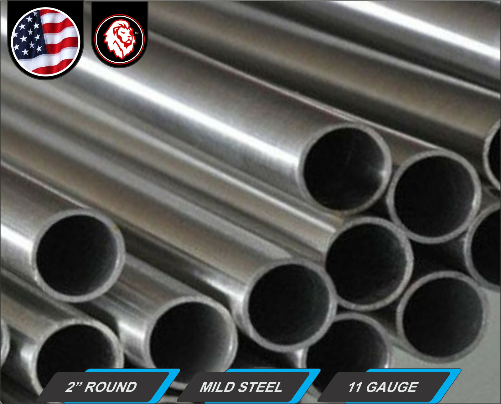 2" Round Metal Tube - Mild Steel - 11 gauge - ERW - 3-ft long (36" inch ...