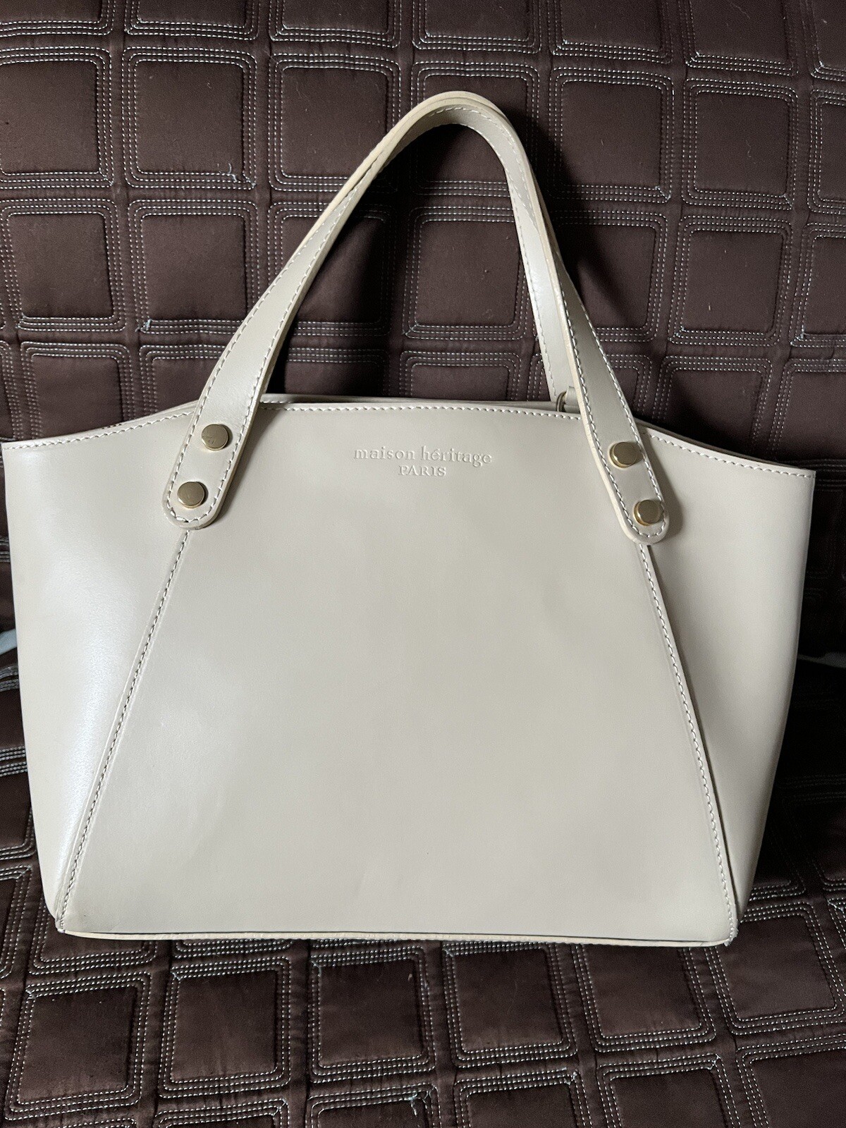 $275 MAISON HERITAGE Paris Leather Shoulder crossbody… - Gem