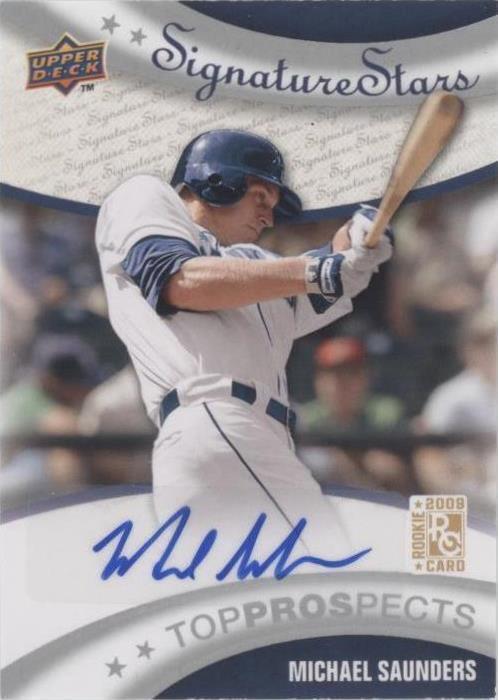 2009 Upper Deck Signature Stars - Top Prospects Michael Saunders #203 ...