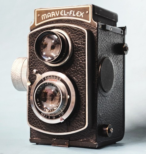 RARE- MARVEL-FLEX TLR 6x6 Medium format film camera with ALPHAX 83mm ...