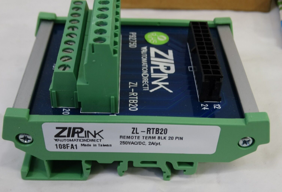 AUTOMATION DIRECT ZIPLINK 20-PIN REMOTE TERMINAL BLOCK ZL-RTB20, NEW ...