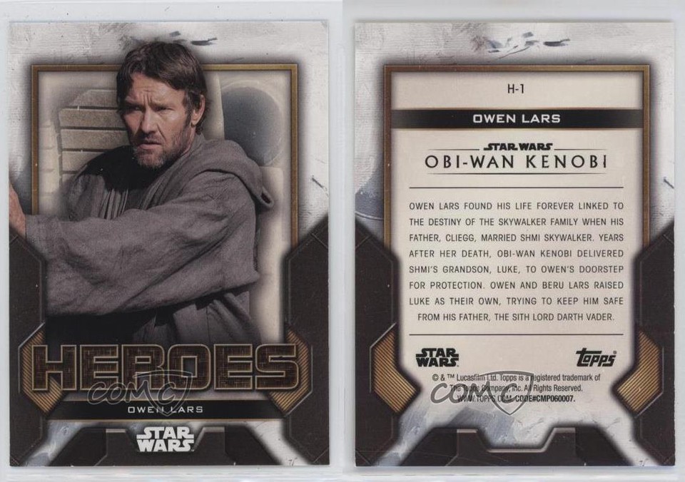 2023 Topps Star Wars Obi-Wan Kenobi Heroes Owen Lars #H-1 13a1 | eBay