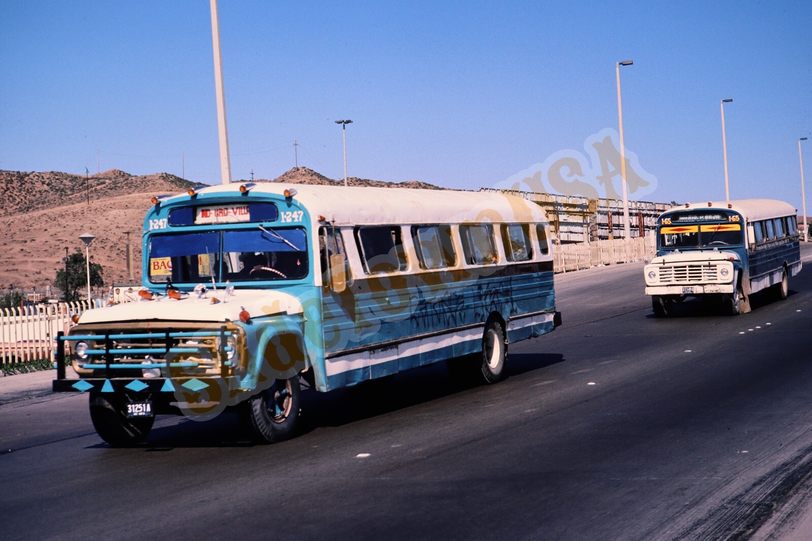 Vtg 1987 Bus Slide I-247 Tijuana Mexico X4A189 | eBay