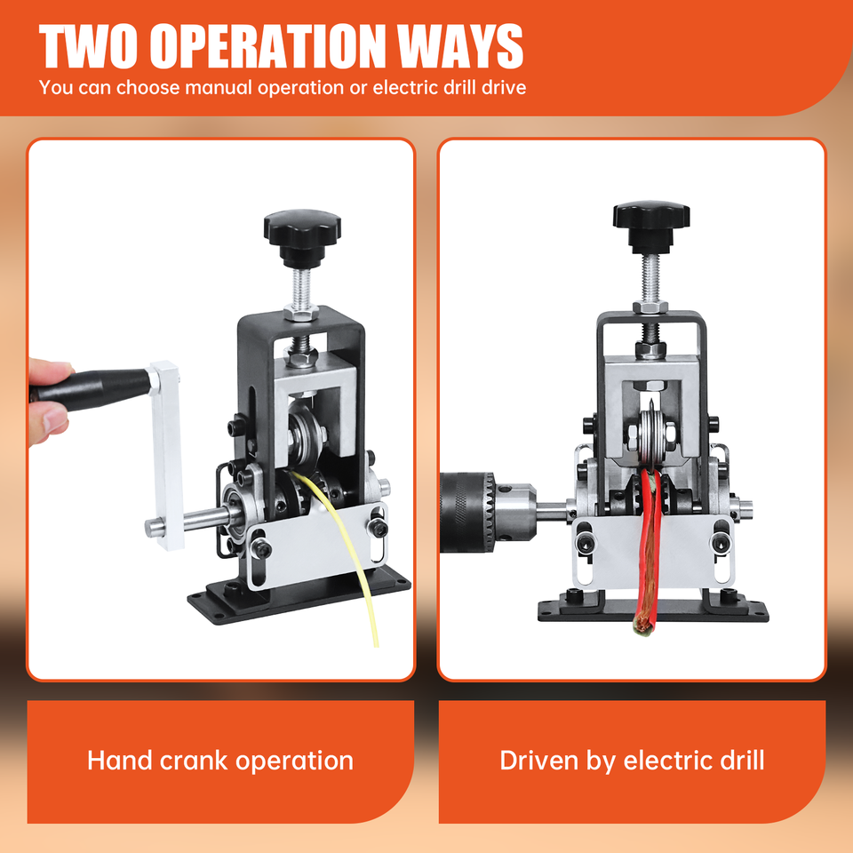 Manual Wire Stripping Machine Drill Powered Hand Crank Wire Stripper ...