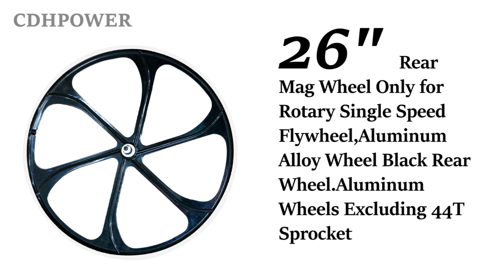 CDHPOWER 26" Aluminum Rear Mag Wheel 135mm ONLY with Flywheel-Gas ...
