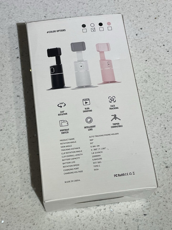 Auto Face Tracking Gimbal 360 Rotation Face Phone Camera Mount Vlog by ...