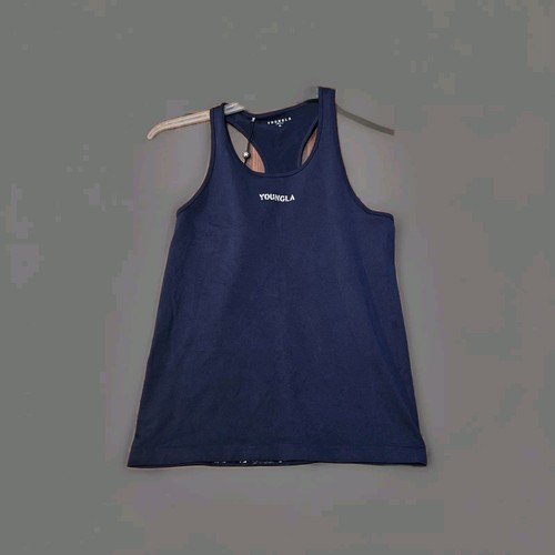YoungLA Supervillan Stringer Navy Sz Men's Sz MED Spellout Hydrocool ...