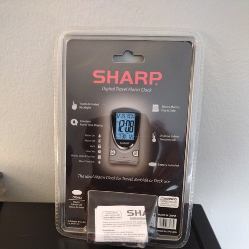 SHARP Digital Travel Alarm Clock #SPC 446 - With New Battery & Owner ...
