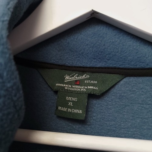 Woolrich Fleece Jacket Size Xl Mens Full Zip Blue Long Sleeve Fall ...