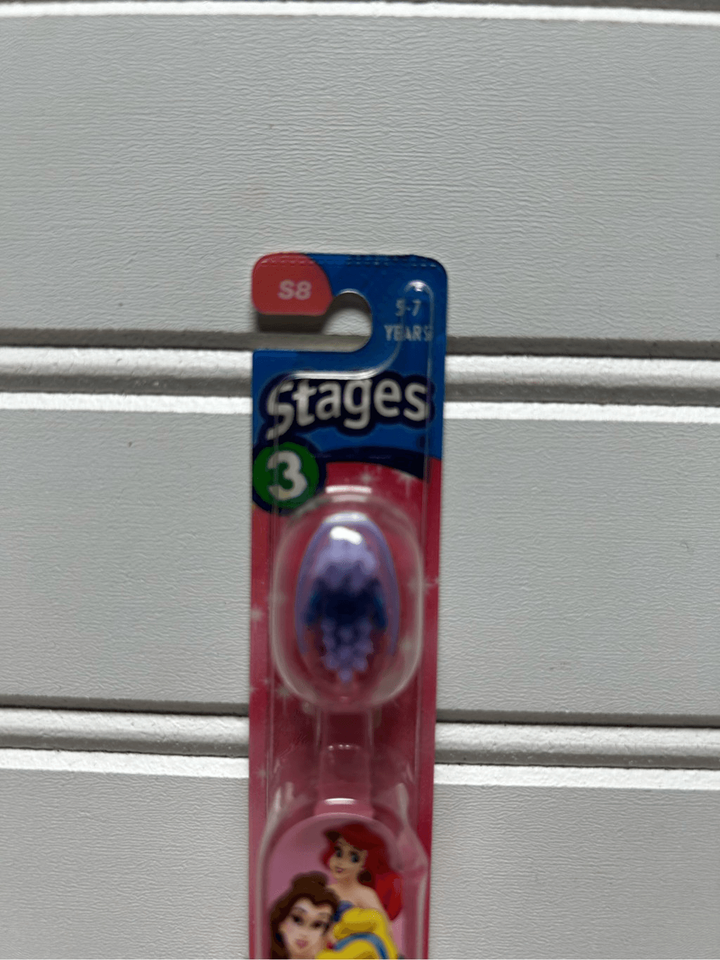 Oral B Stages 3 Disney Princess Pink Toothbrush Ariel Cinderella Belle ...