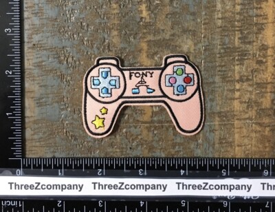 Vintage Style PLAYSTATION VIDEO GAME CONTROLLER Funny Iron-On Patch ...