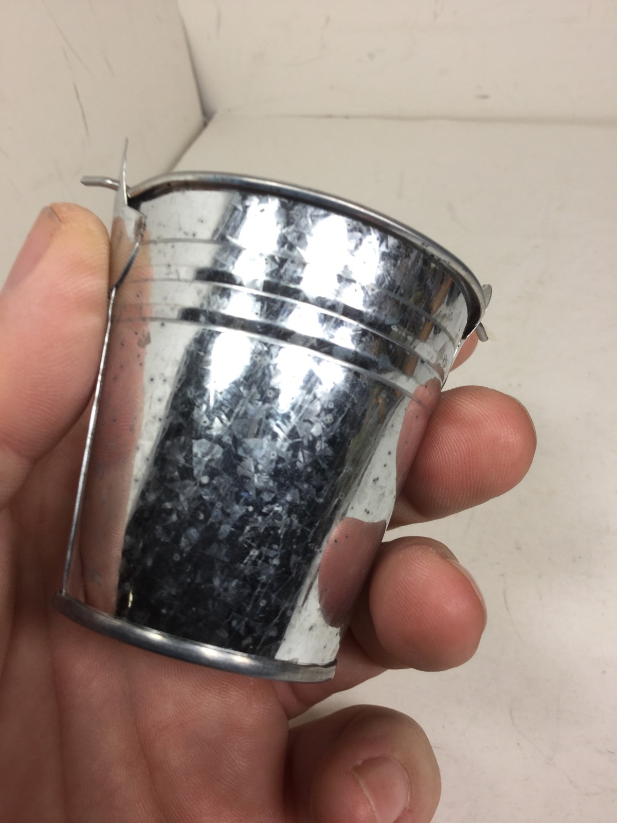 LOT OF (3) 1/6TH SCALE METAL GALVANIZED BUCKETS PAILS DIORAMA ACCESSORY ...