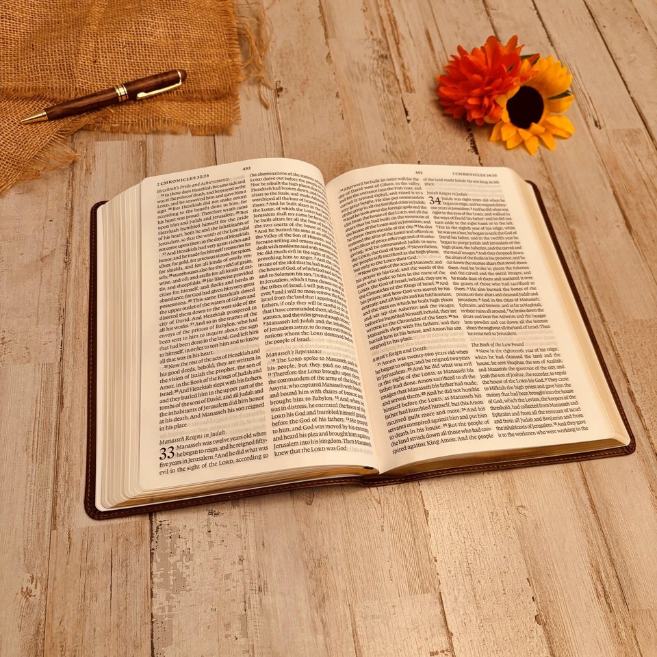 Personalized Bible for Men, ESV Large Print, Customized Bible with Name ...