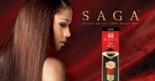 Milky Way Saga Gold Remy Human Hair Yaky Weave Extension 10S Color #1 ...