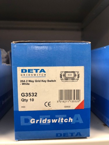 G3532 Deta 2 Way Grid Key Switch - White Gridswitch | eBay UK