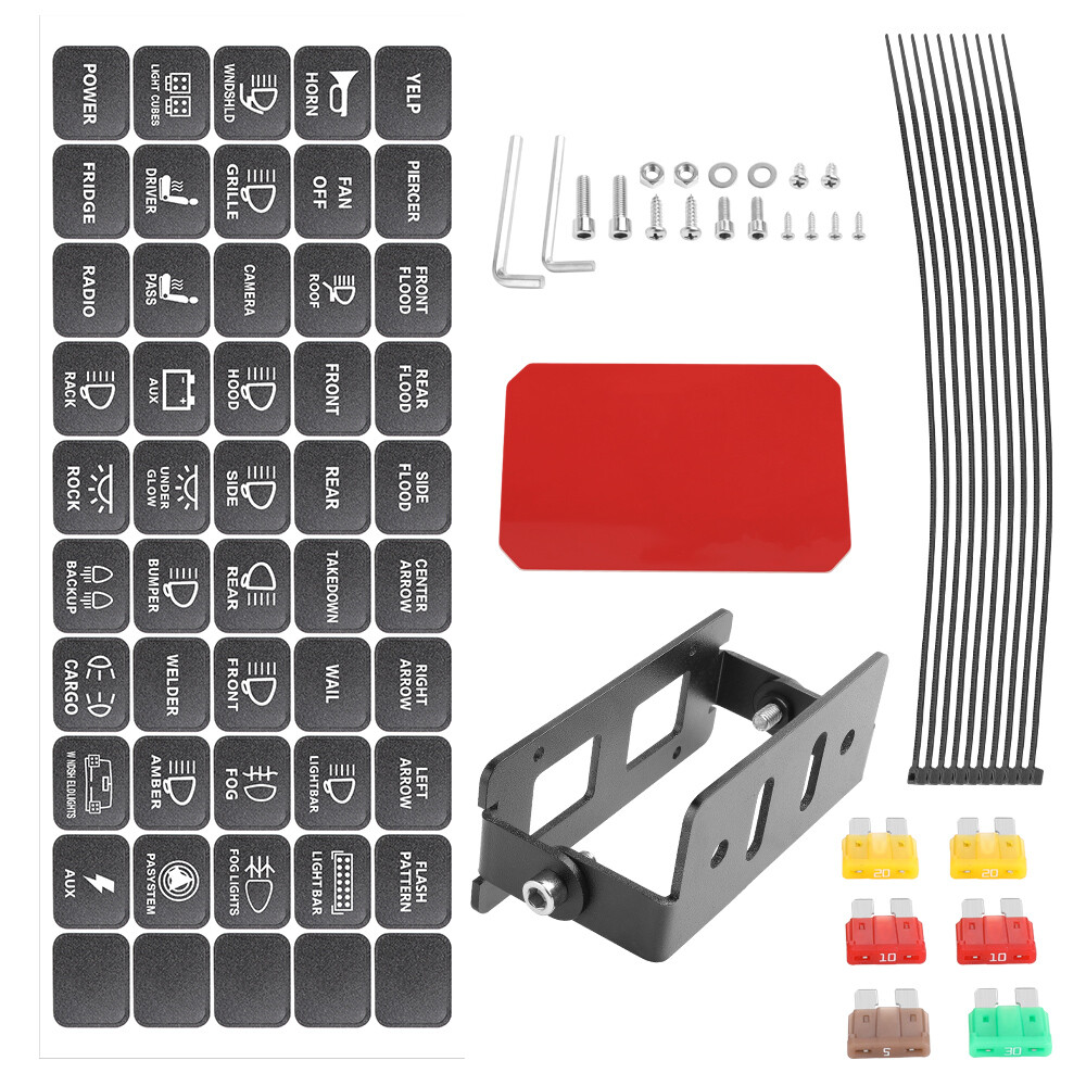 6 Gang On-OFF Switch Panel Lights Control for Jeep Wrangler JK Car ...