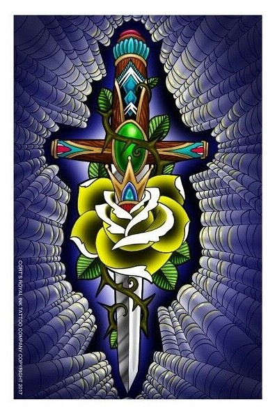 "7 Rock N Roll" Tattoo Flash,11x17 New for 2018 | eBay