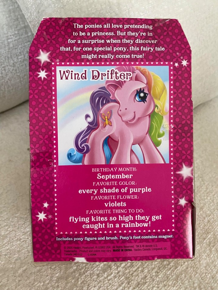 MY LITTLE PONY Crystal Design Pony Wind Drifter, New, Hasbro Vintage ...