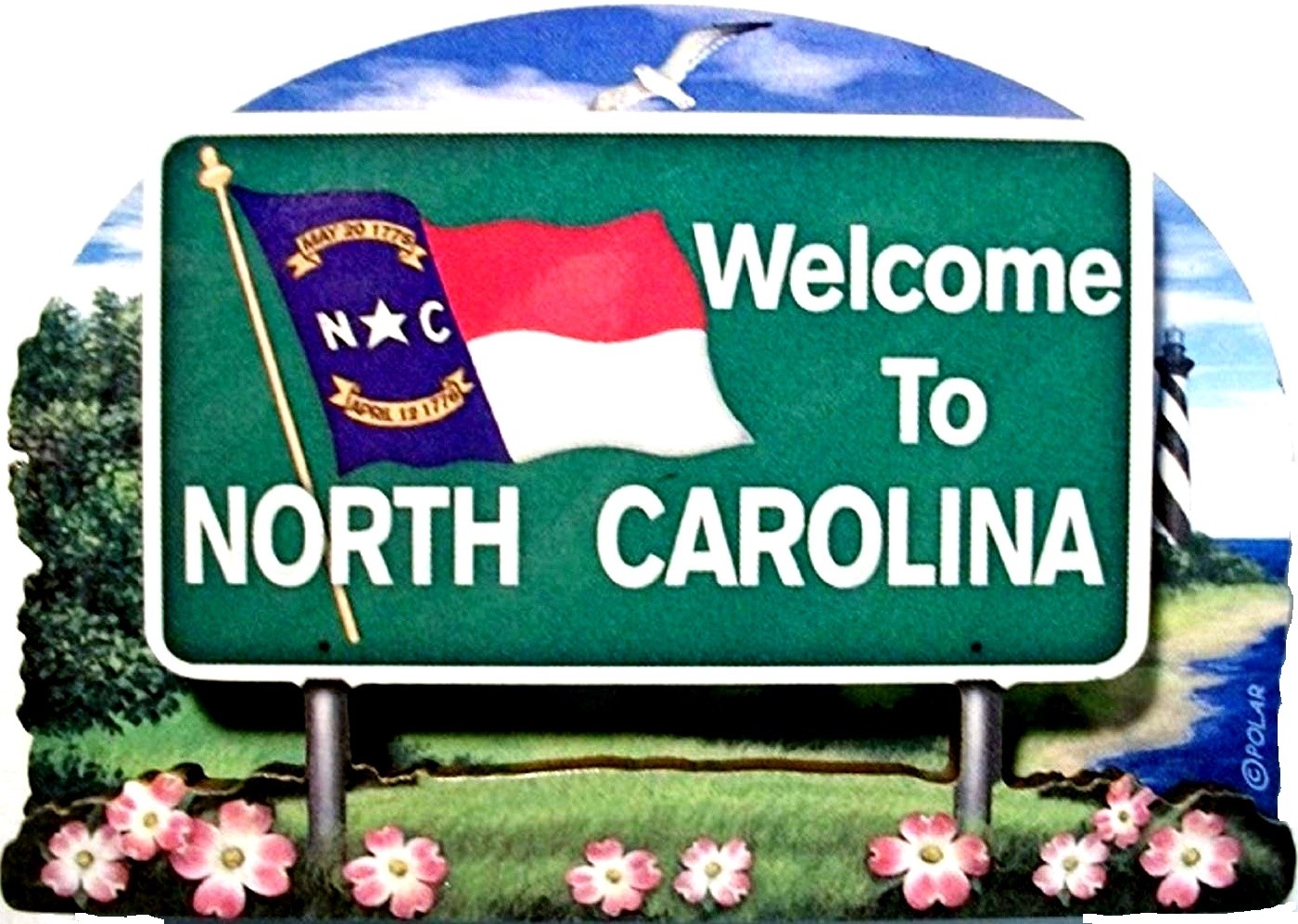 North Carolina State Welcome Sign Artwood Fridge Magnet | eBay