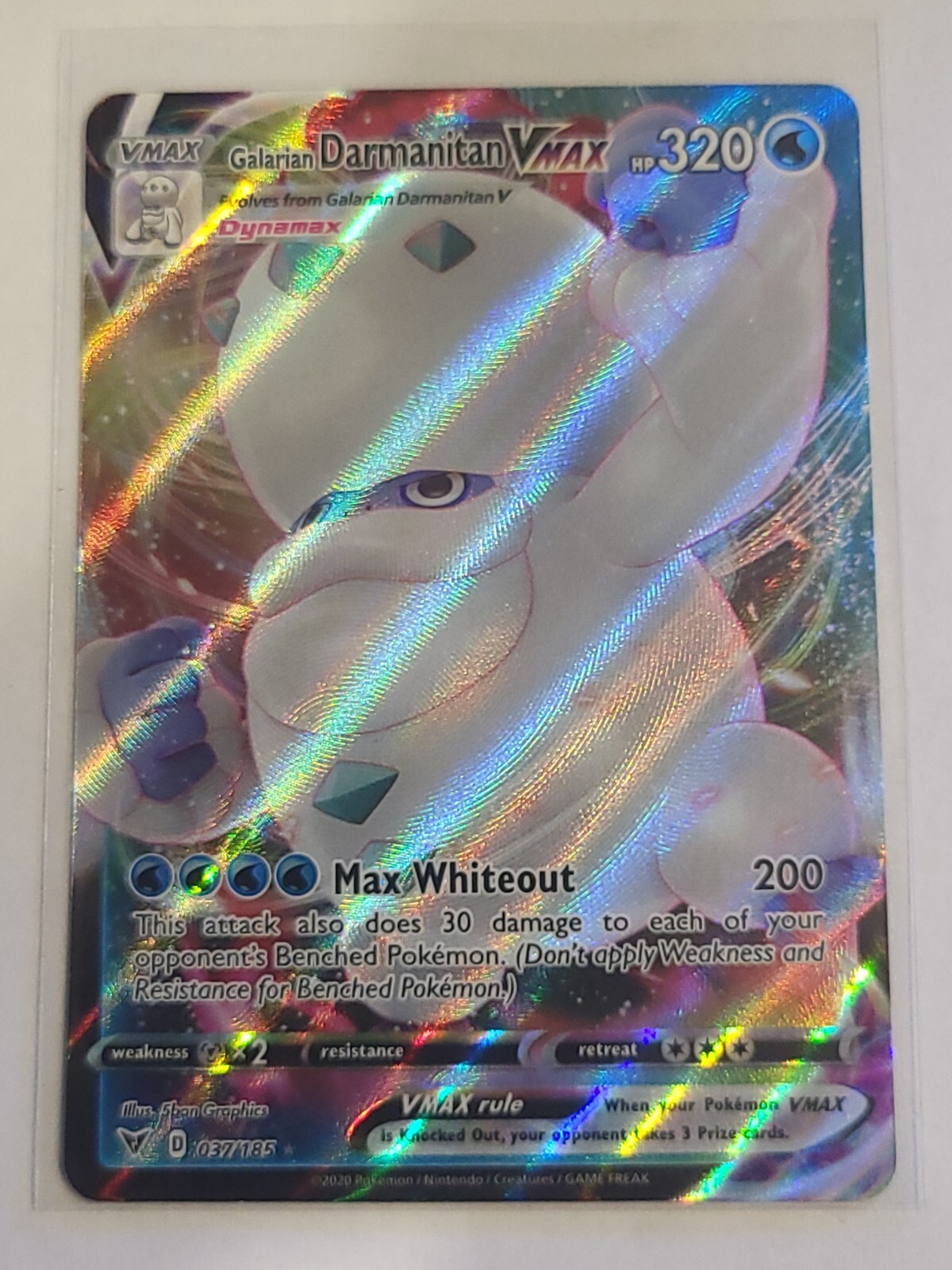 Pokemon Galarian Darmanitan VMAX 037/185 Vivid Voltage SWSH Full Art ...