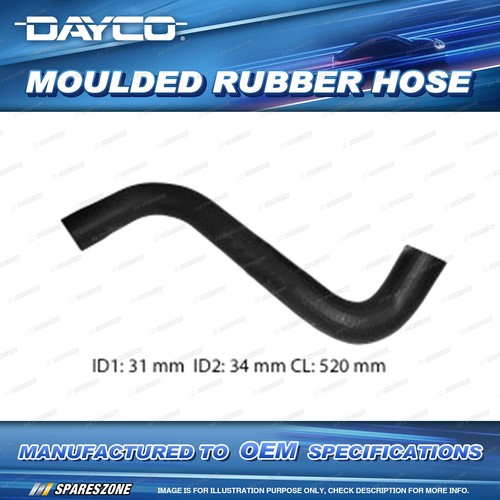 Dayco Upper Radiator Hose for Mercedes Benz 230E W123 2.3L 4 cyl SOHC ...